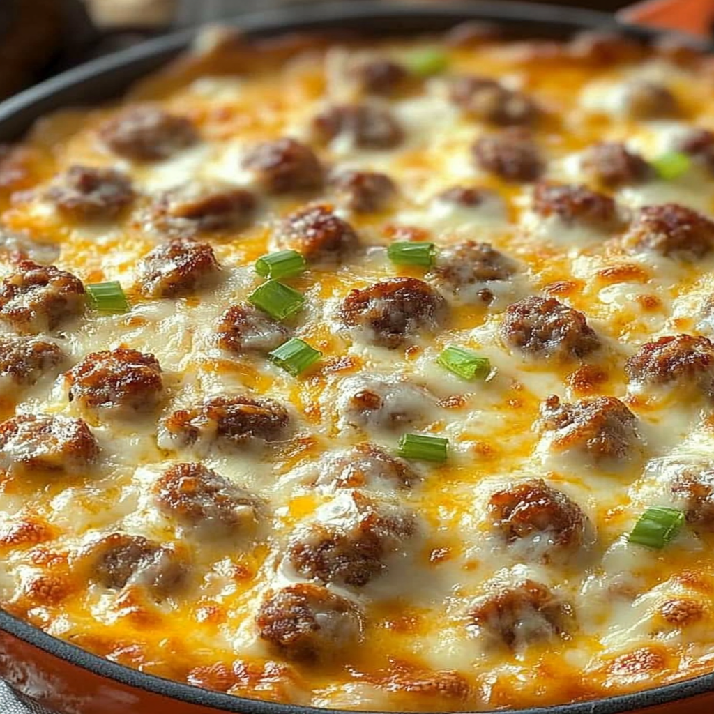 Hot Sausage Beer Cheese Dip