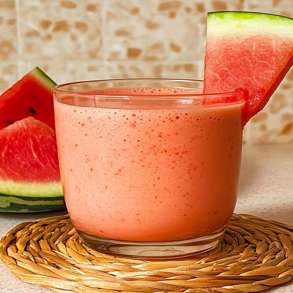 Peachy Watermelon Smoothie Surprise