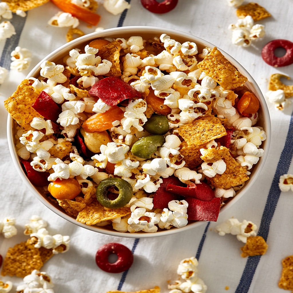 Zesty Popcorn Mix – Savory Summer Snacks