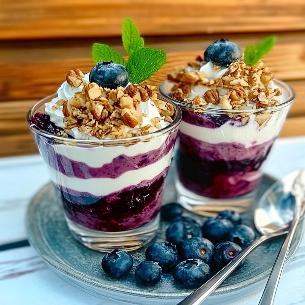 Blueberry-and-Mixed Nut Parfait