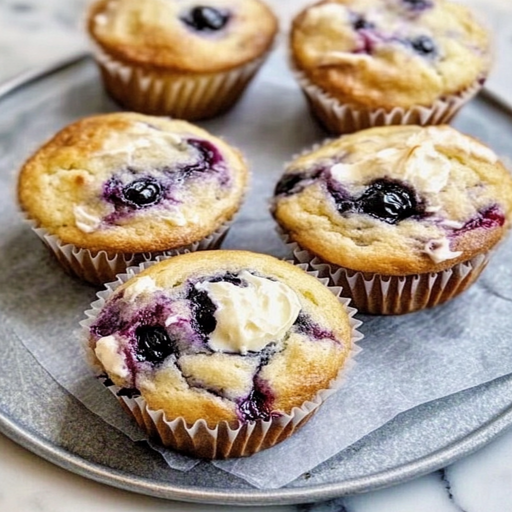 Huckleberry Cream Cheese Muffins