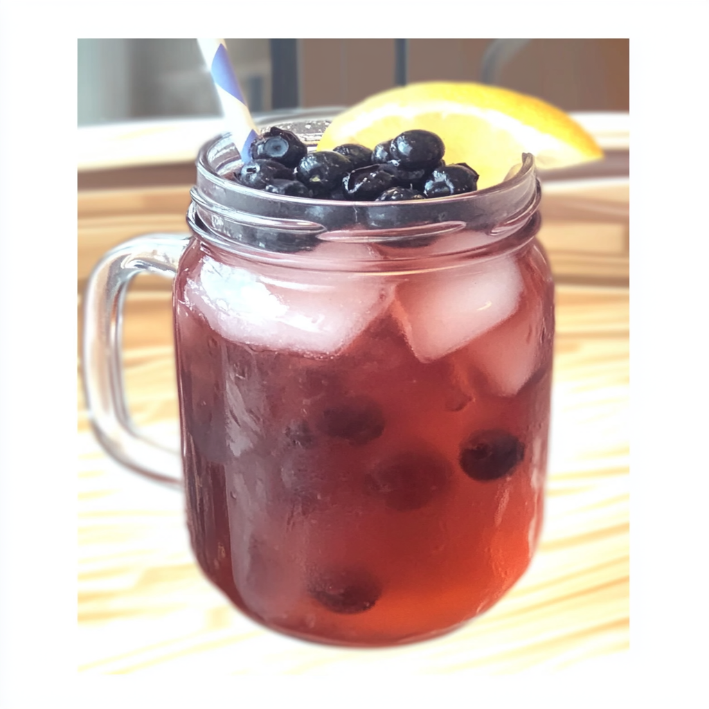 Herbal Iced Tea Infusion with Huckleberries