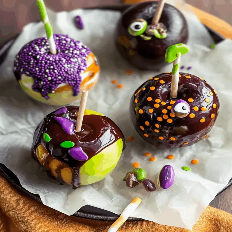 Pastel Halloween Candy Apples