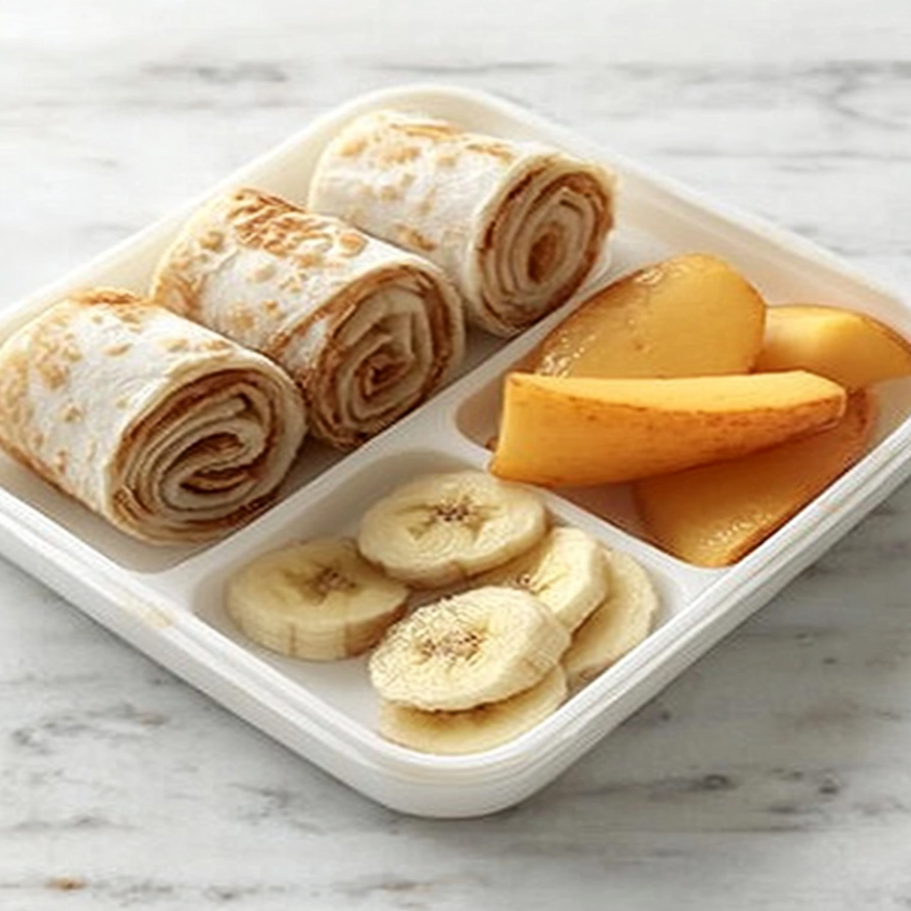 Peanut Butter Banana Roll-Ups for Lunch Boxes