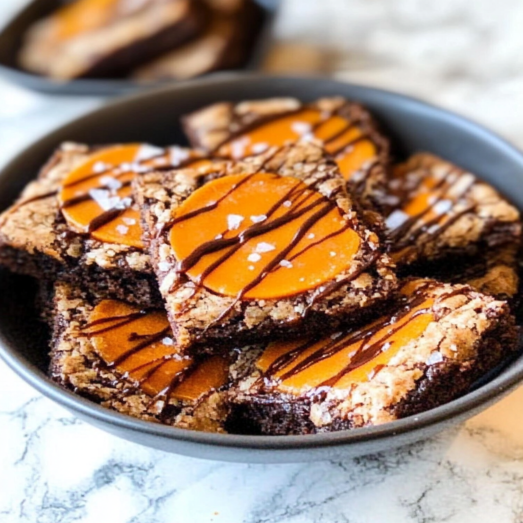 Sea Salt Caramel Crunch Topped Brookies