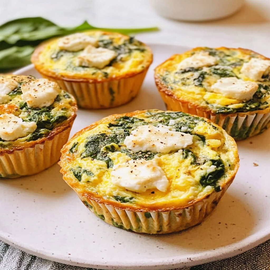 Spinach and Goat Cheese Egg Muffins