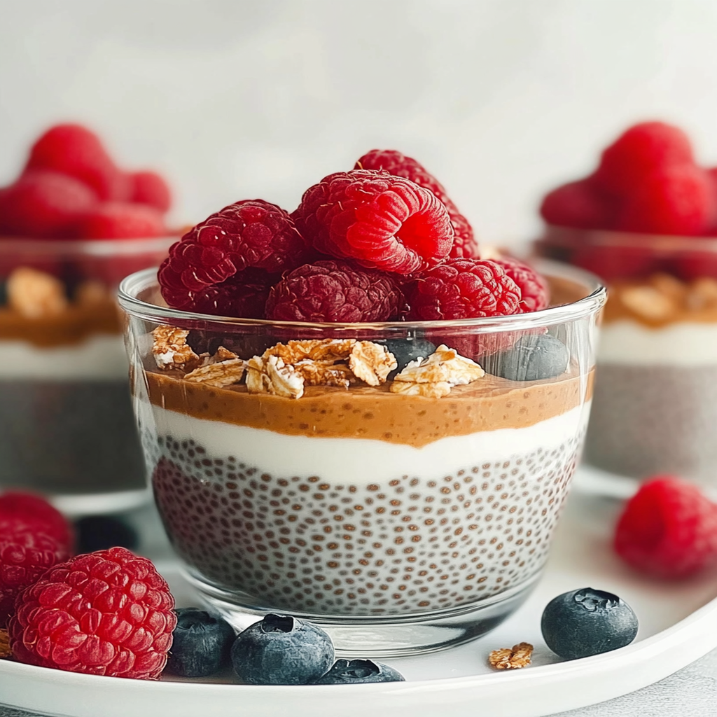 Berry Chia Seed Pudding Parfaits