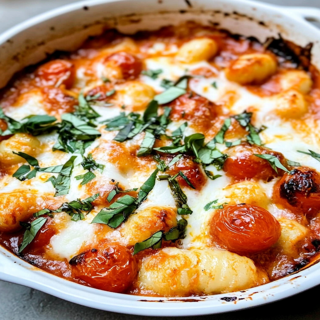 Cheesy Baked Gnocchi and Cherry Tomato Recipe