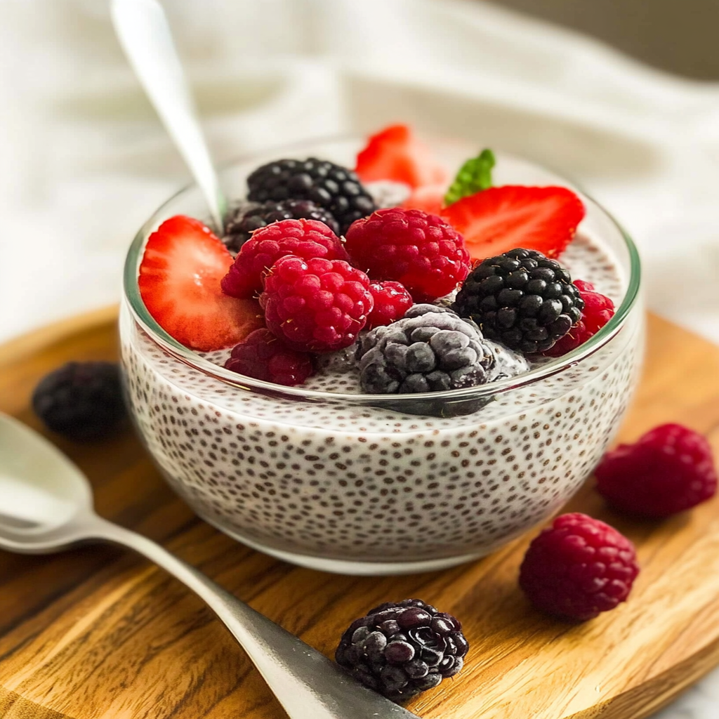Chia Coconut Pudding with Berries