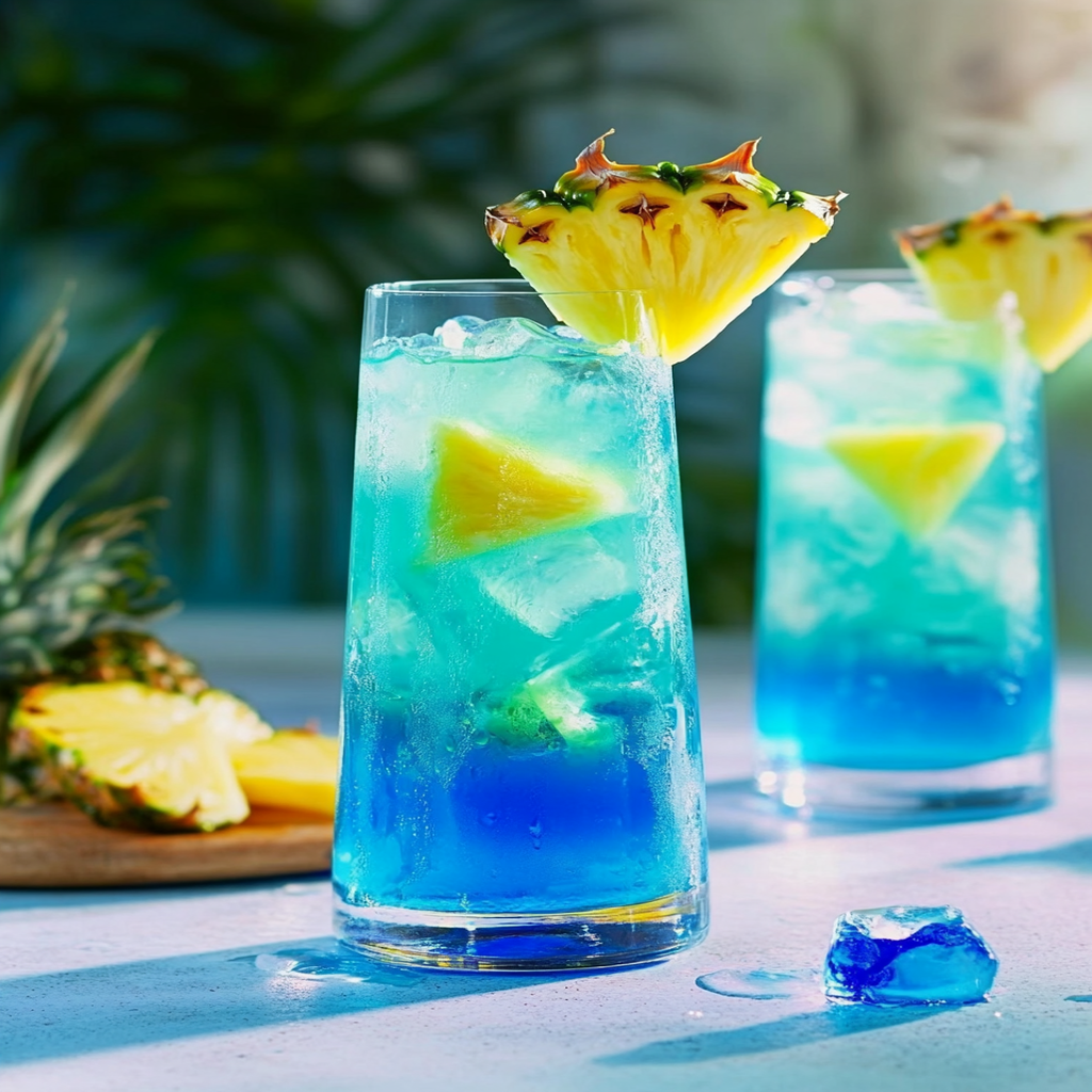 Malibu Rum & Blue Curacao Pineapple Drink
