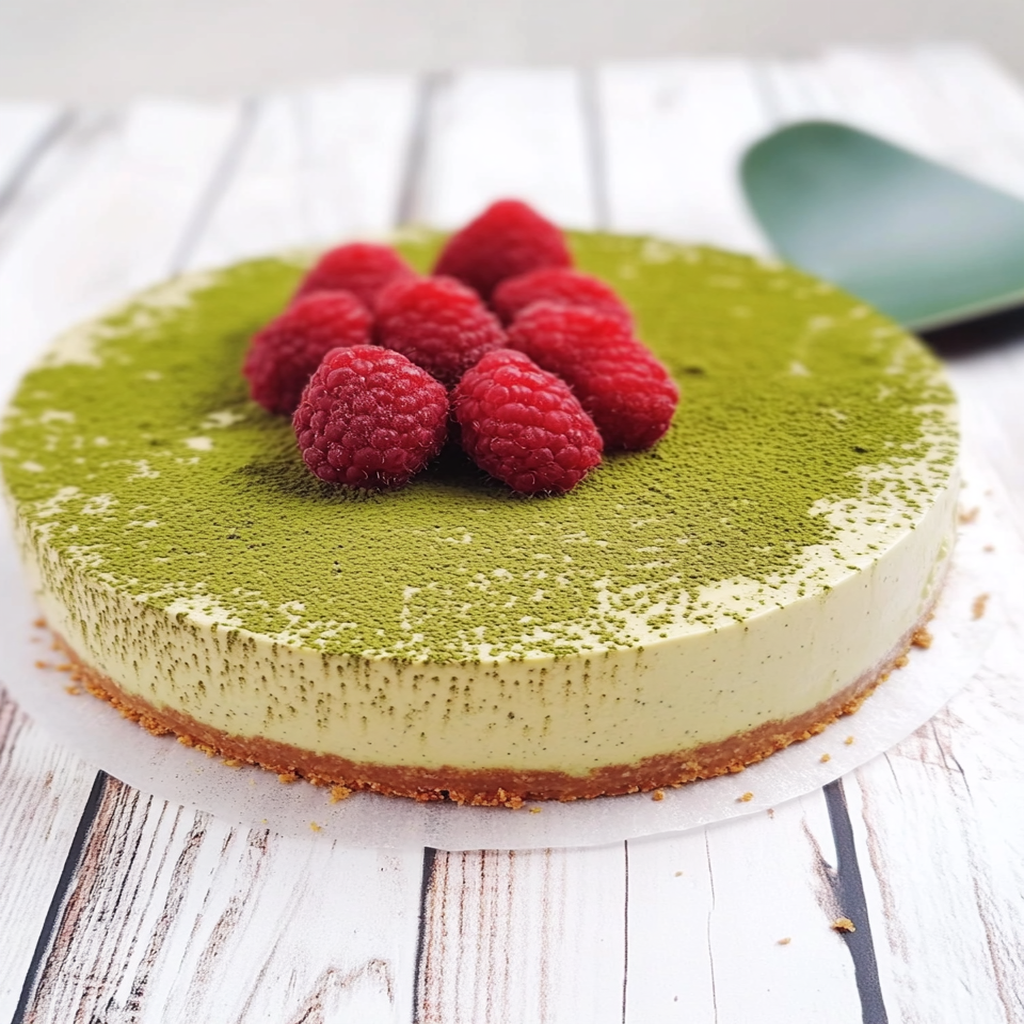 Vegan Matcha Cheesecake