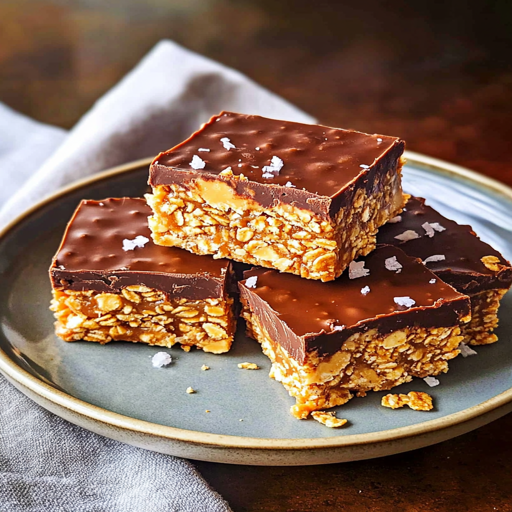 Chocolate Cornflake Peanut Butter Bars (No-Bake)