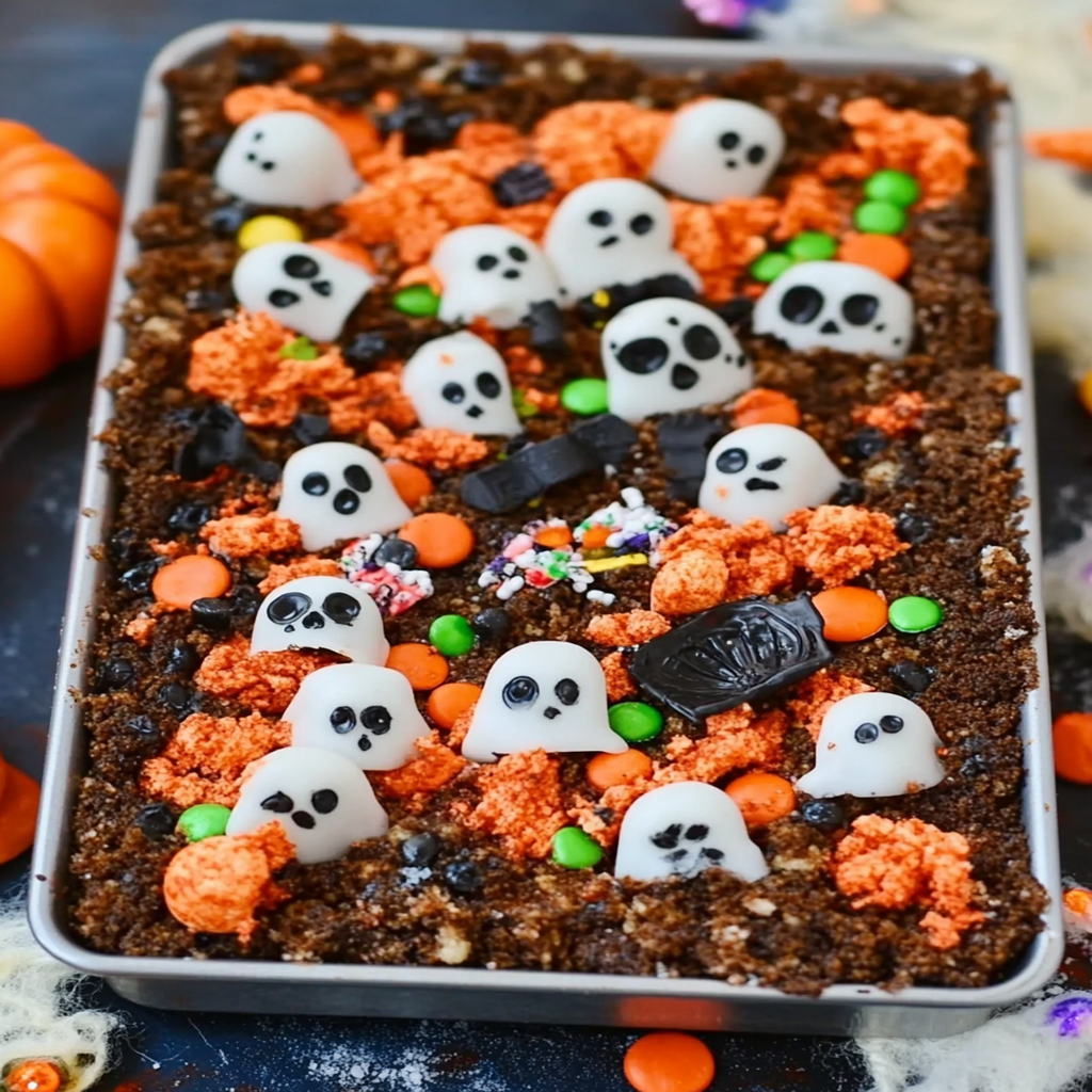 Halloween Food Graveyard Dirt Cake
