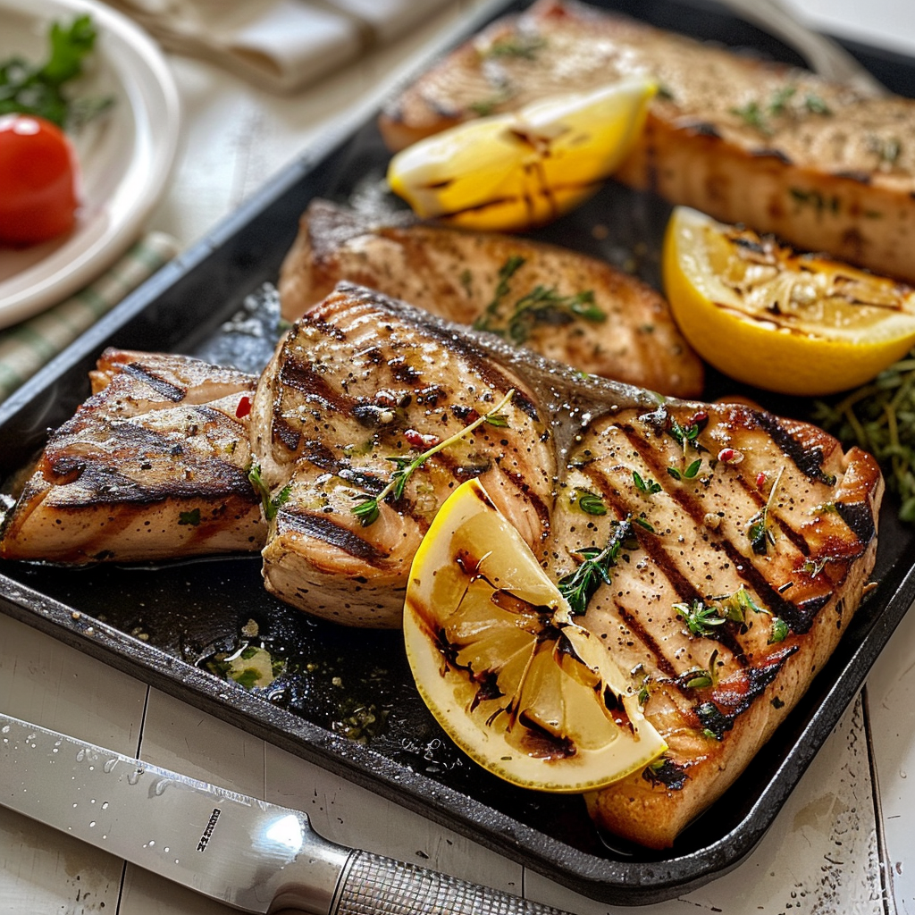 Grilled Marinated Swordfish Steaks