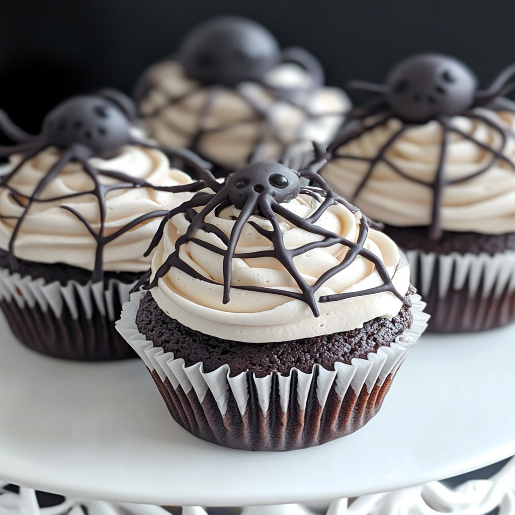 Marshmallow Spider Web Cupcakes
