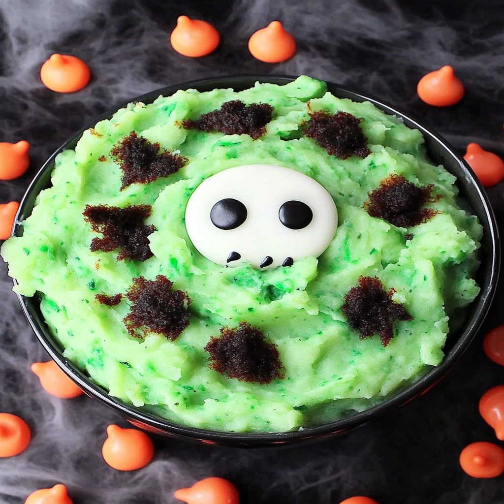 Monster Mash Halloween Green Mashed Potatoes
