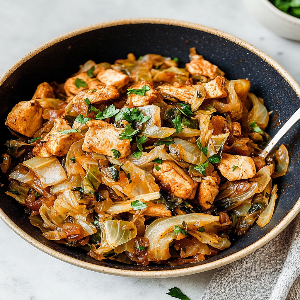 Thanksgiving Recipes: Cabbage and Chicken Skillet