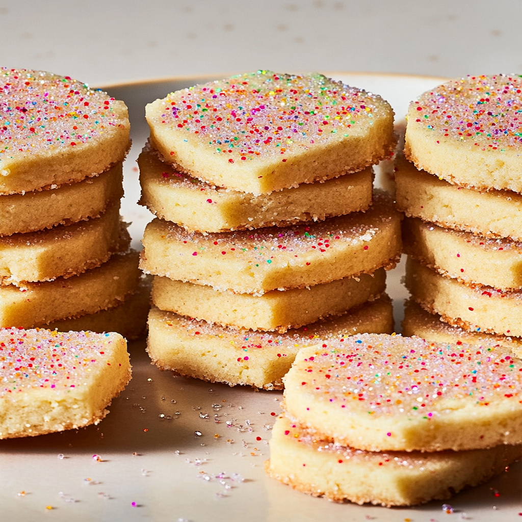 Glitter Mix Shortbread New Years Cookies