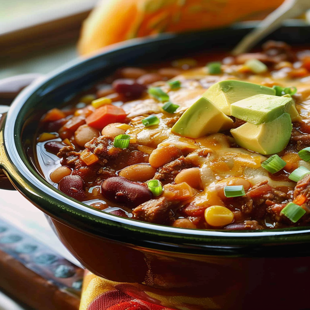 Winter Crockpot Beef & Bean Casserole