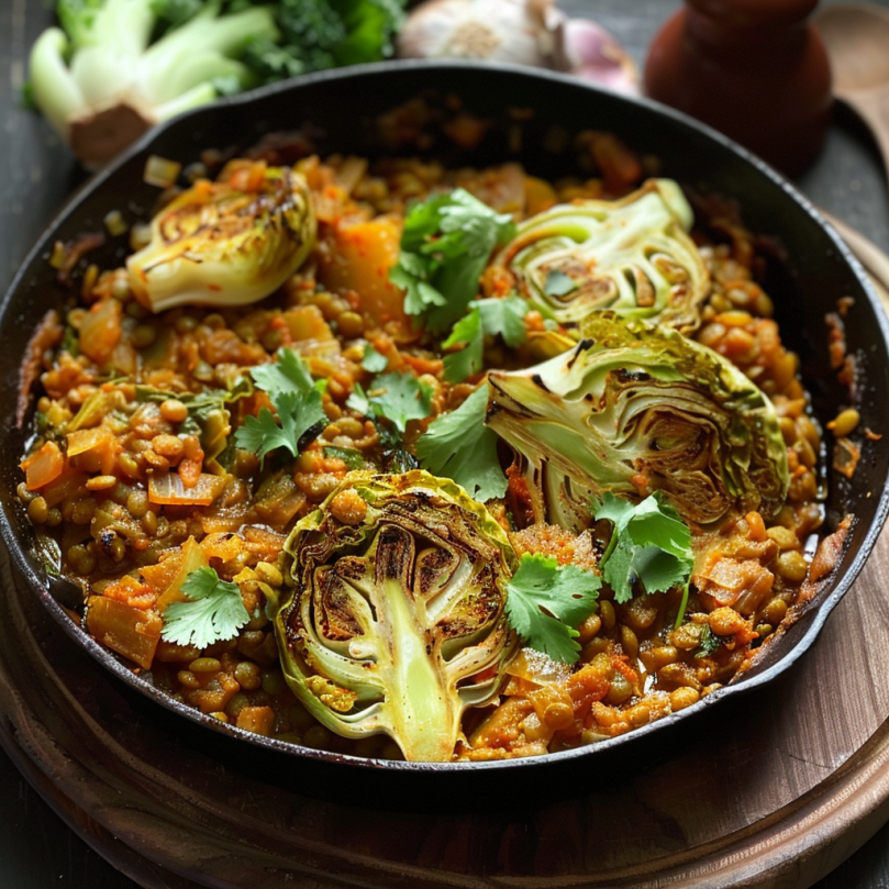 Cabbage & Lentil Vegetable Curry