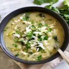 Cabbage & Winter Greens Soup with Coconut Milk