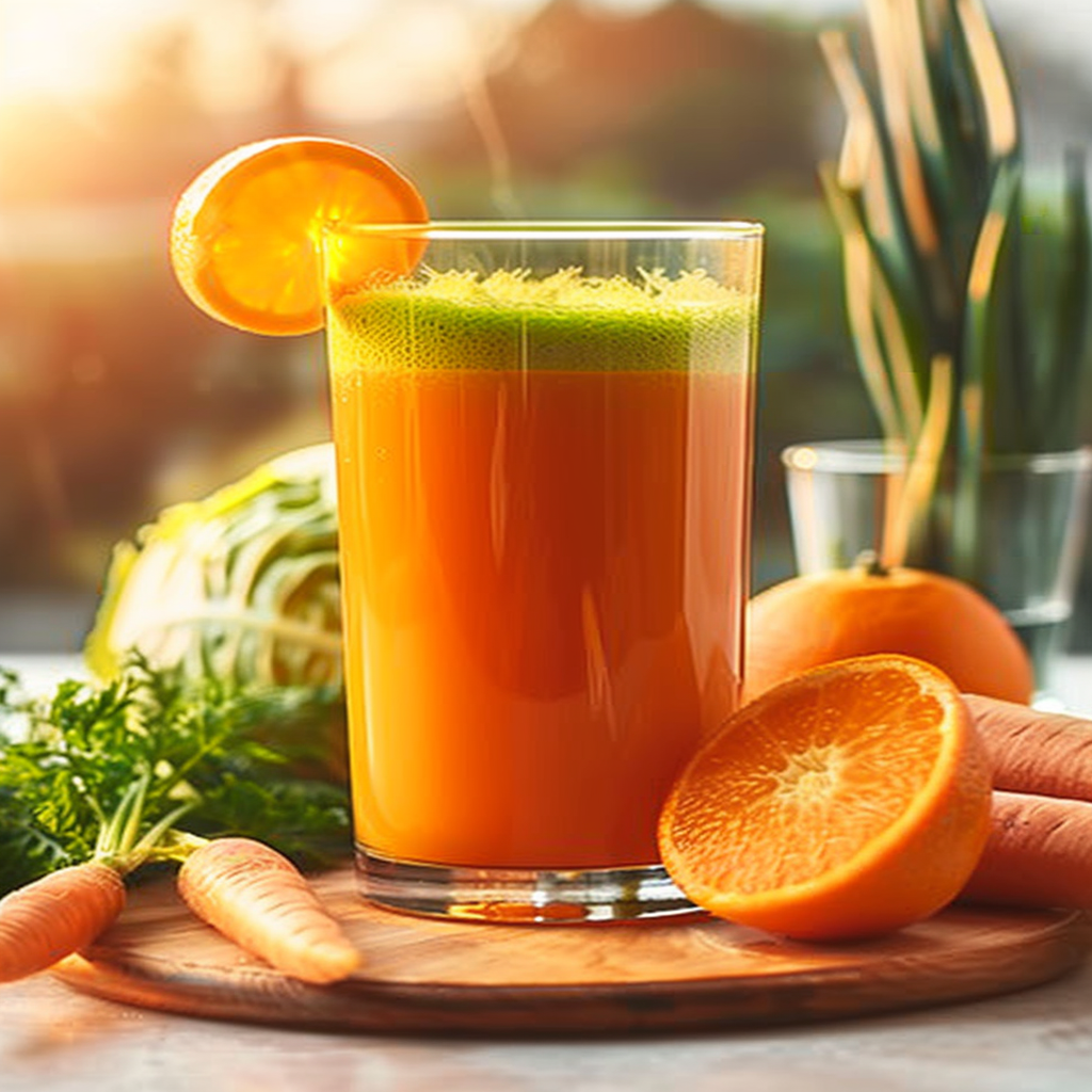 Spirulina Orange Carrot Glow Drink