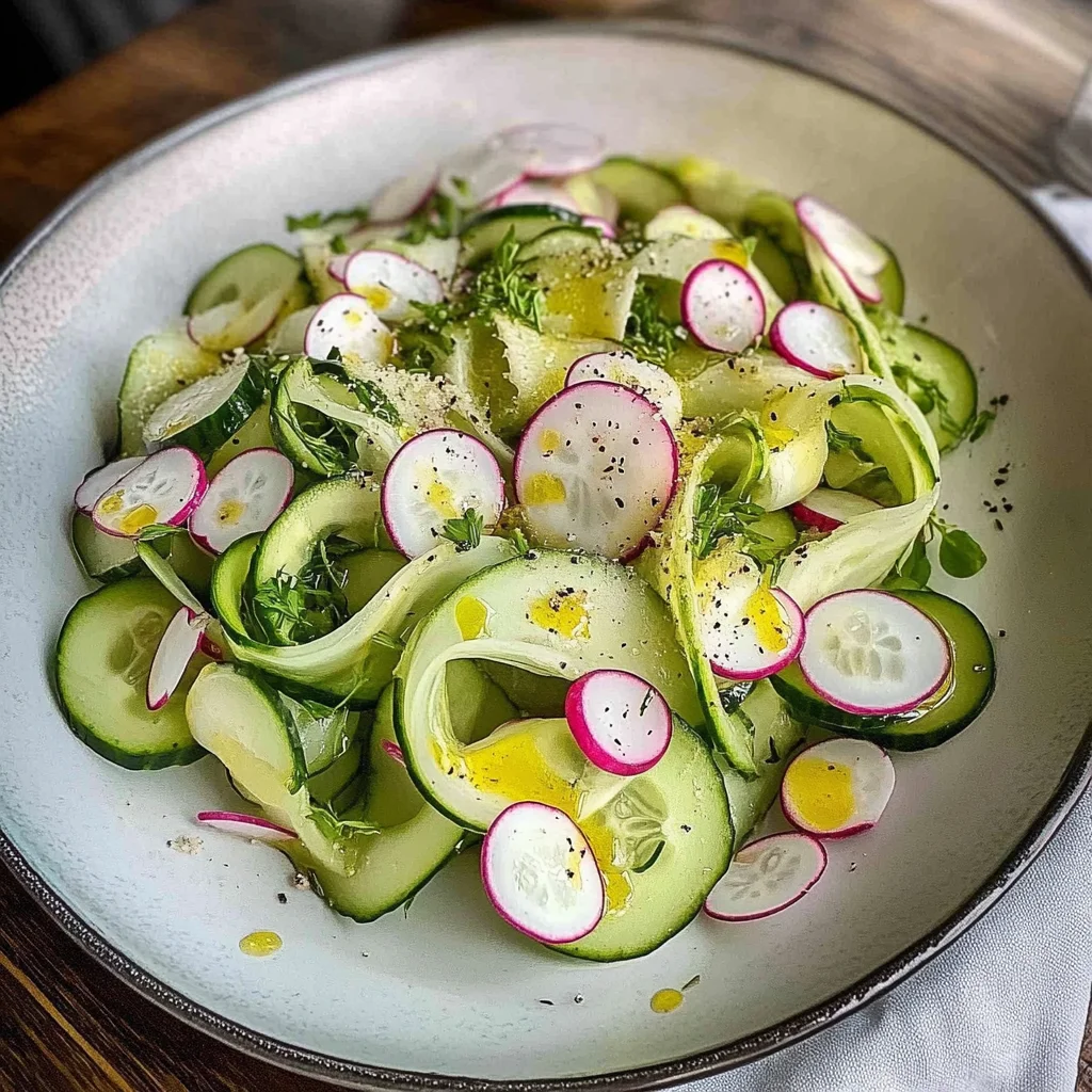 Cucumber Ribbon Salad with Lemon Vinaigrette: Refreshing ...